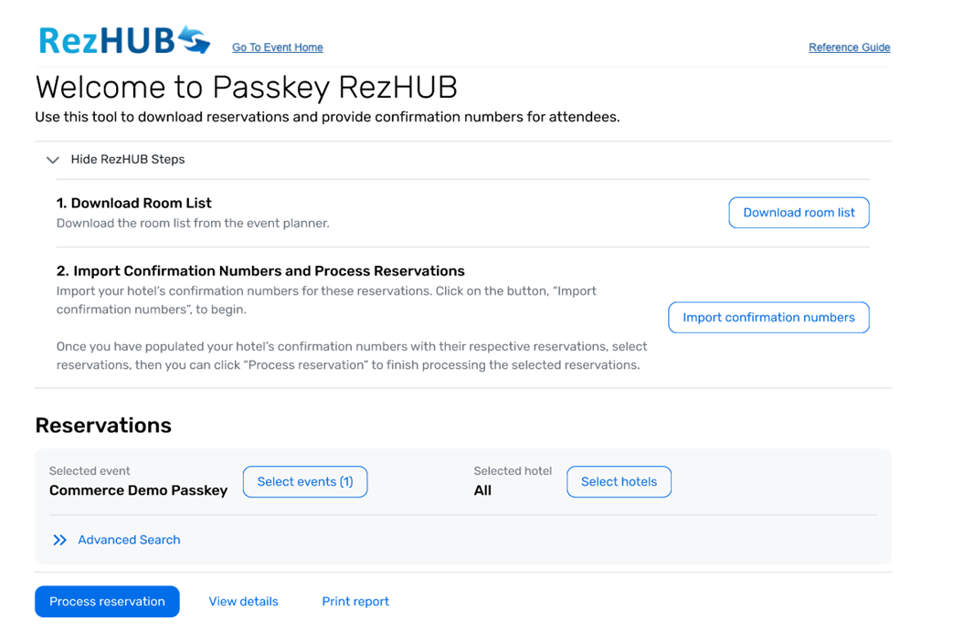 Event Marketing & Management Product News | Passkey: Enhanced RezHUB