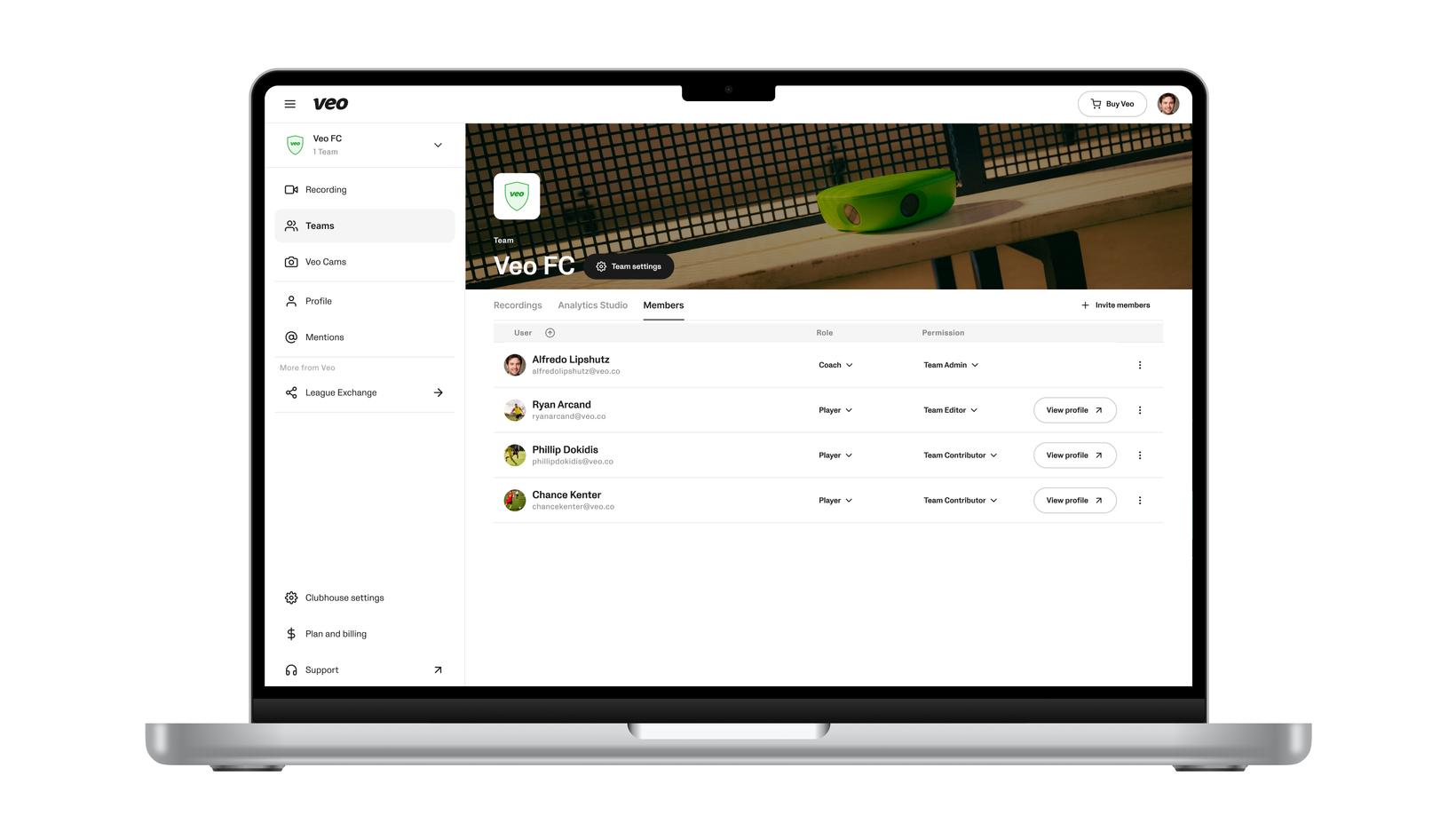 Veo Product Updates | Introducing new members list and permissions