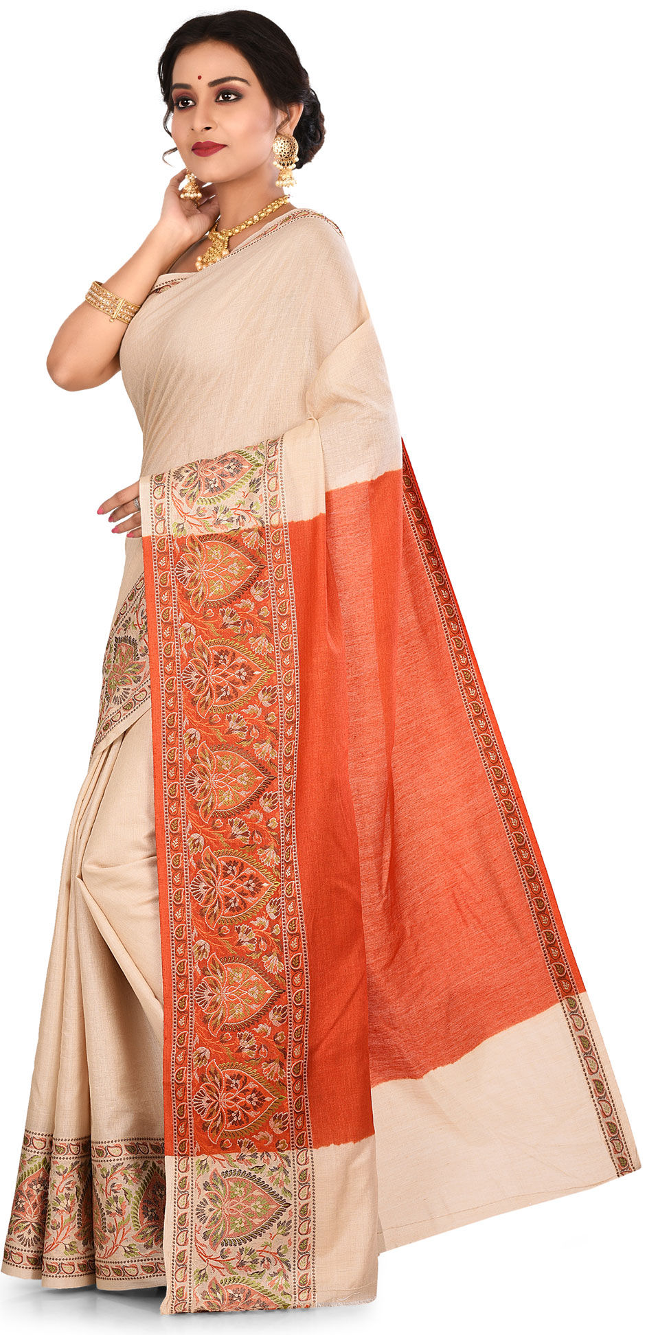 Reception, Wedding Red and Maroon, White and Off White color Banarasi ...