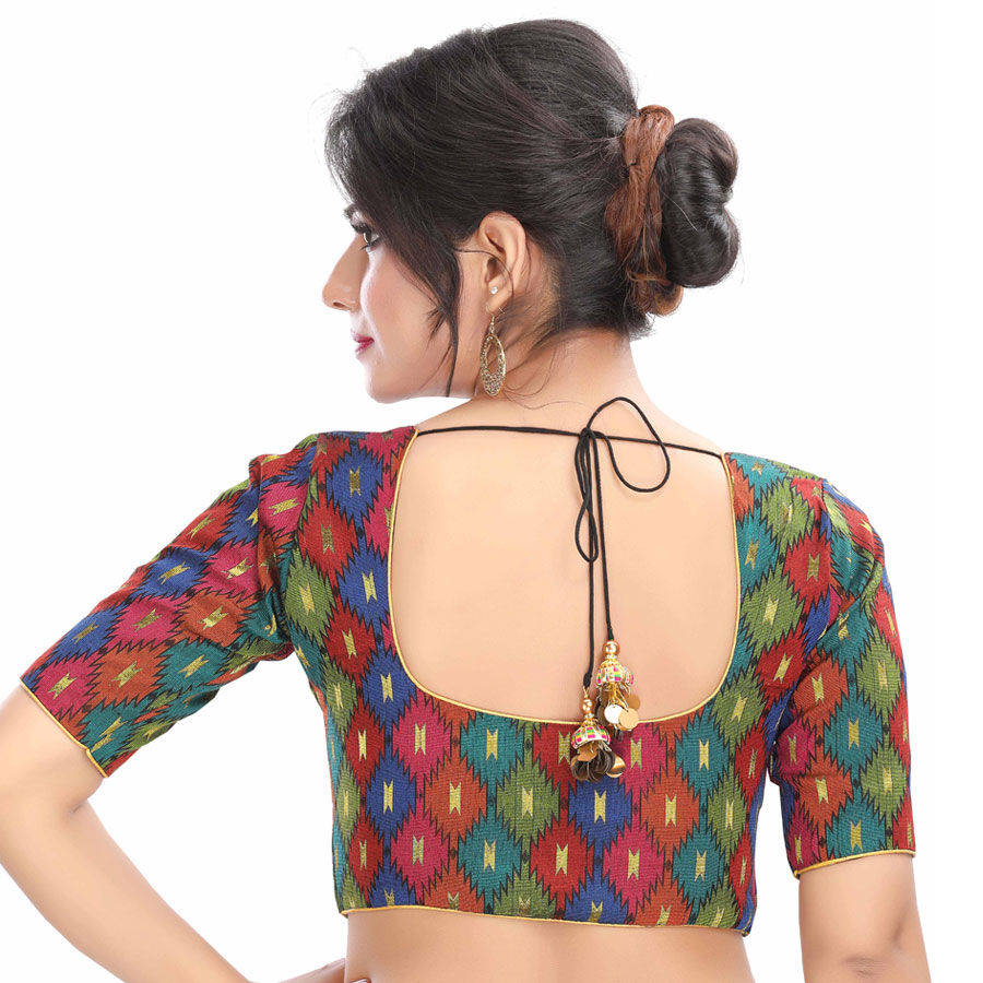 Multicolor color Brocade fabric Blouse : 1594954