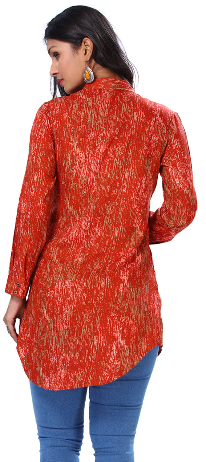 Casual Multicolor color Rayon fabric Tops and Shirts : 1596686