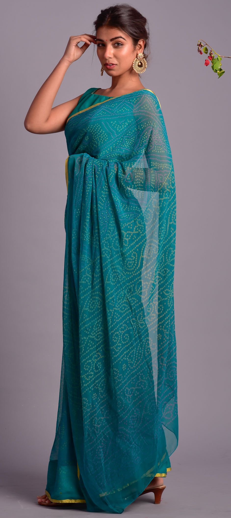 Festive, Reception Blue color Chiffon fabric Saree : 1625985