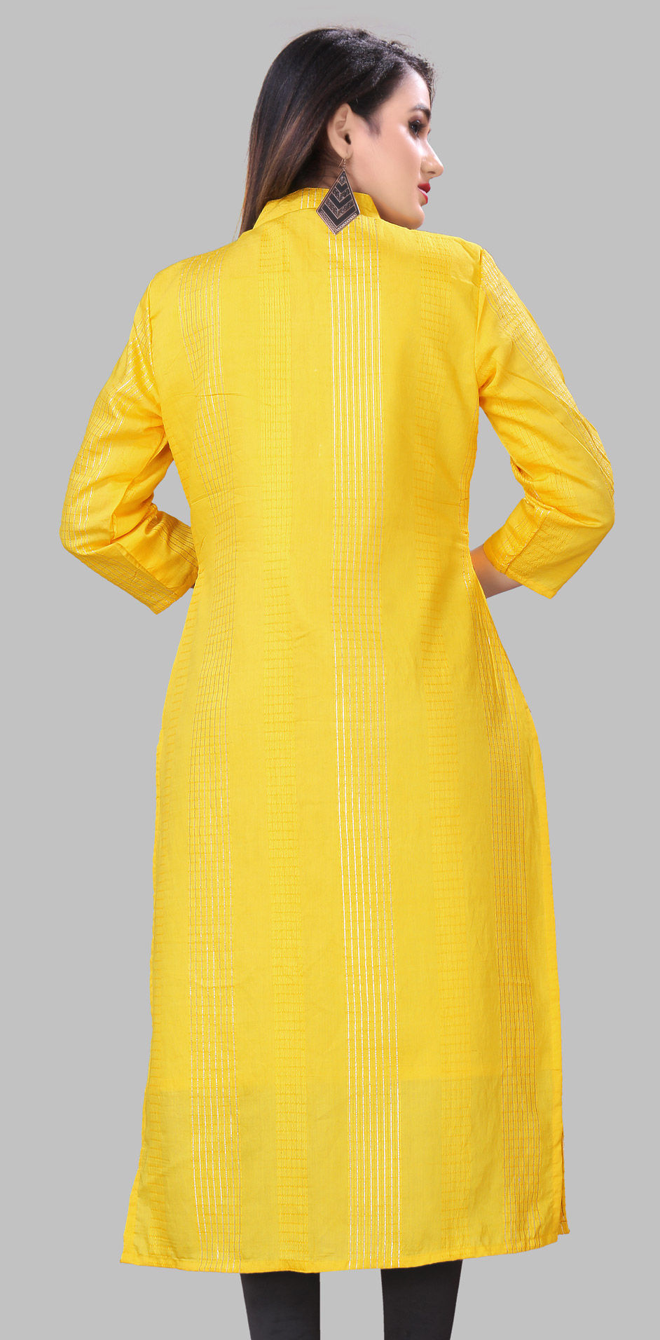 Casual Yellow color Cotton fabric Kurti : 1677401