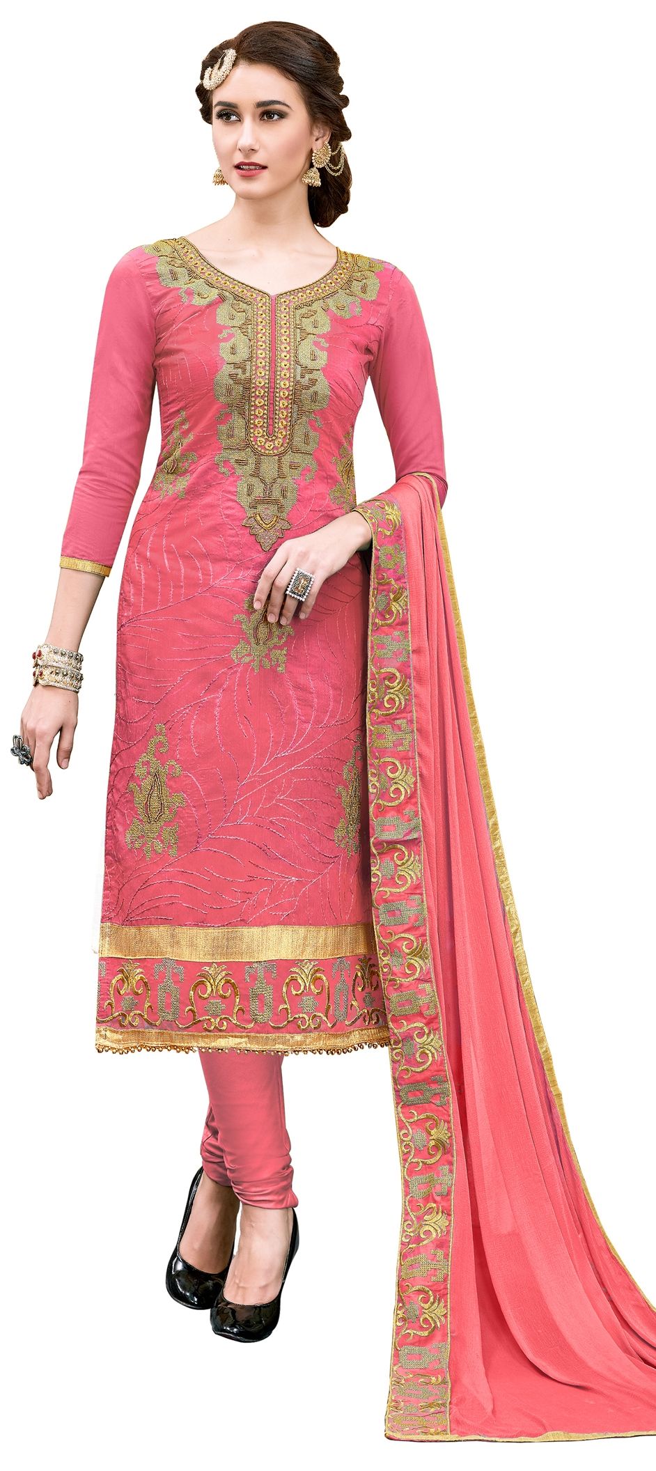 1500800: Pink and Majenta color Salwar Kameez