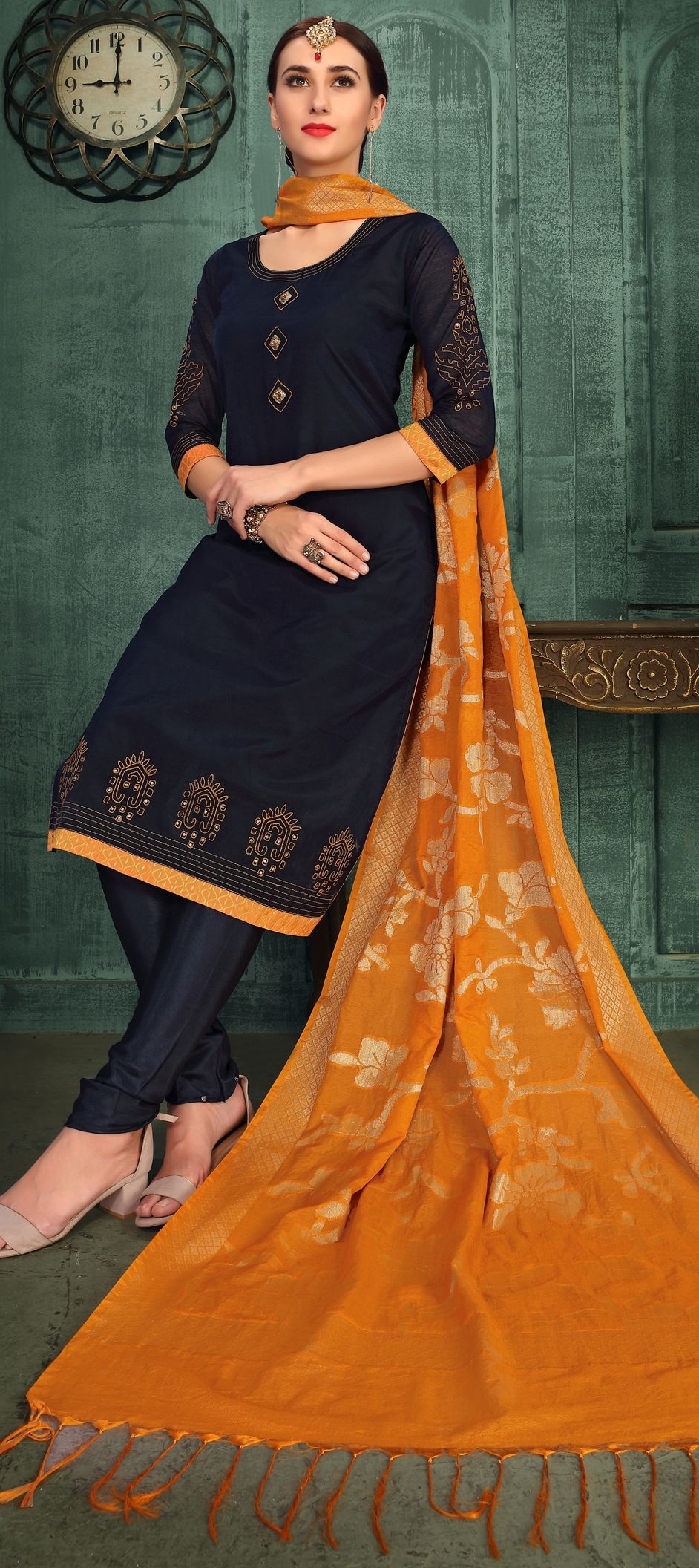 1502052: Blue color Salwar Kameez