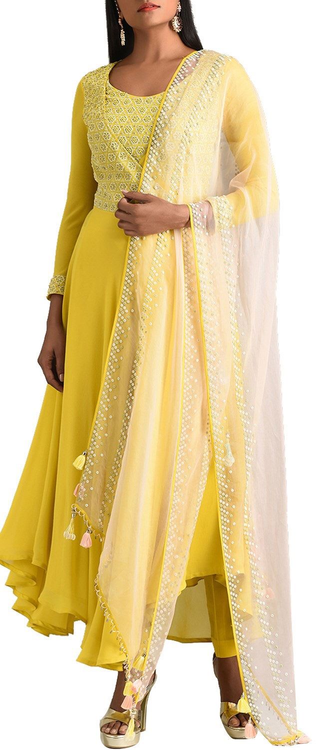 1502199: Yellow color Salwar Kameez