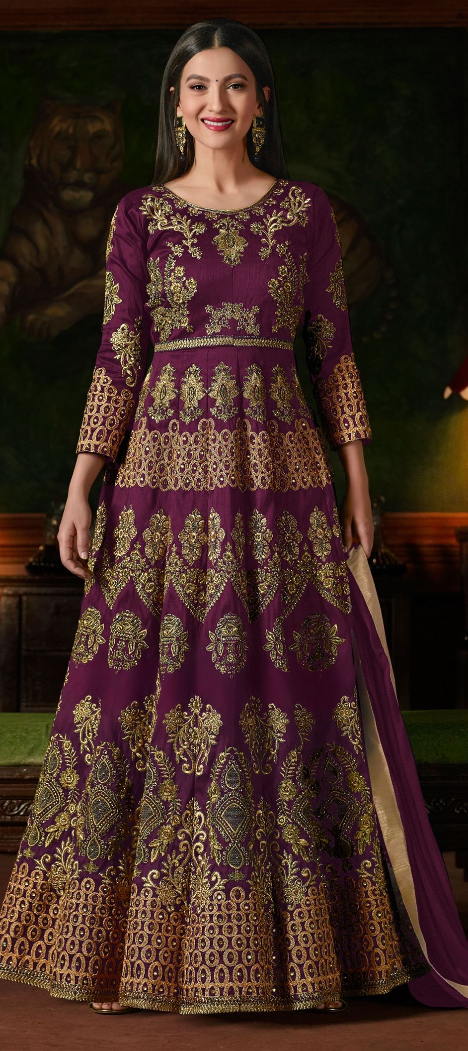 1502586: Purple and Violet color Salwar Kameez