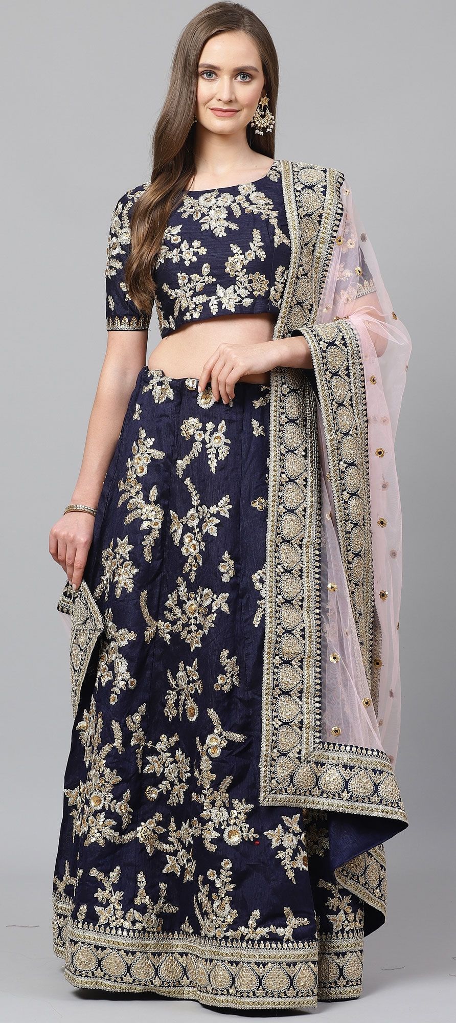 1503415: Blue color Lehenga