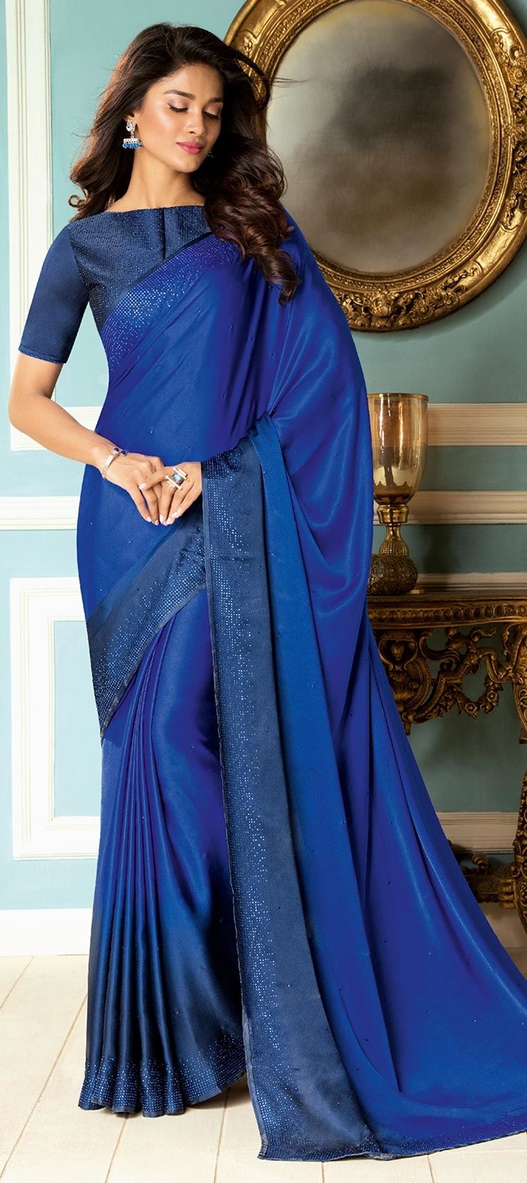 1504133: Blue color Sarees