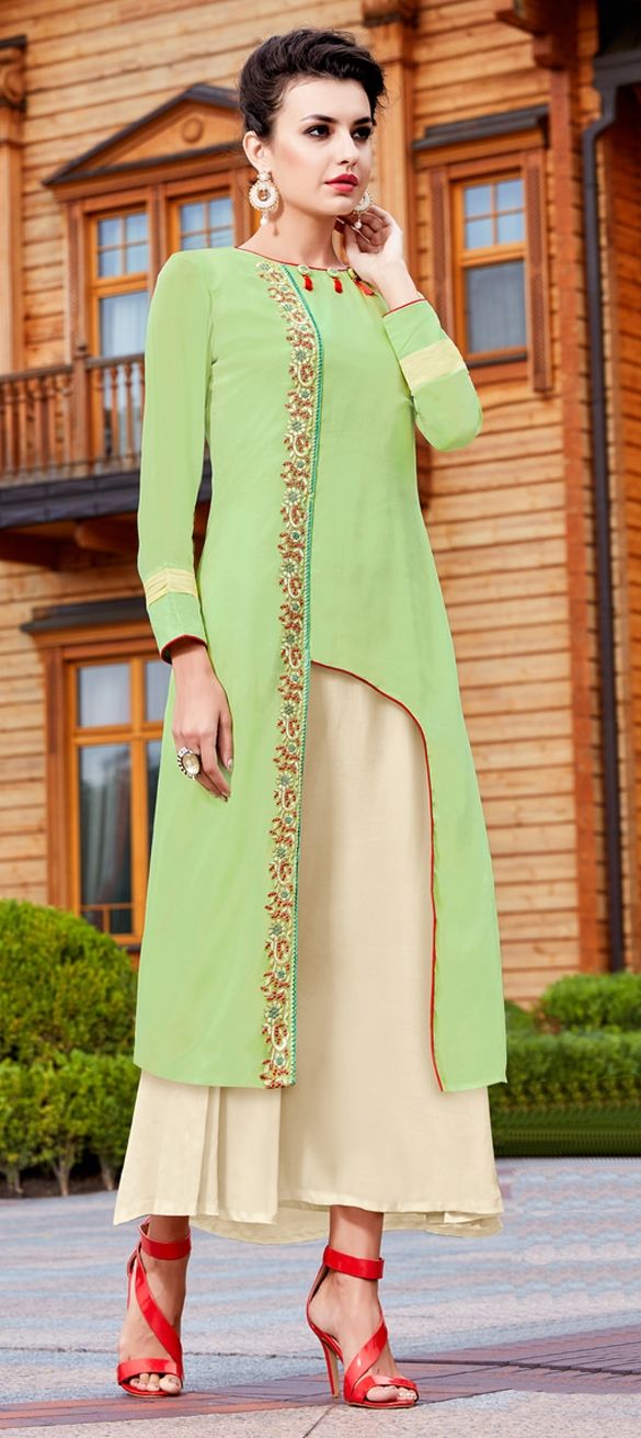 1510216: Casual Green color Georgette fabric Kurti