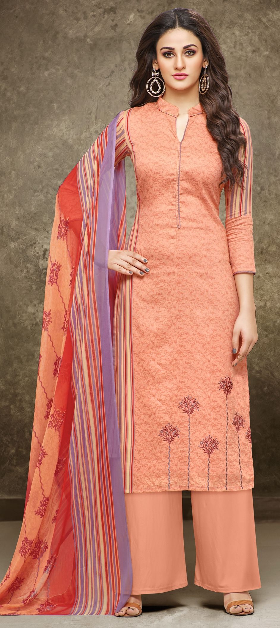 1515916: Party Wear Multicolor color Cotton fabric Salwar Kameez