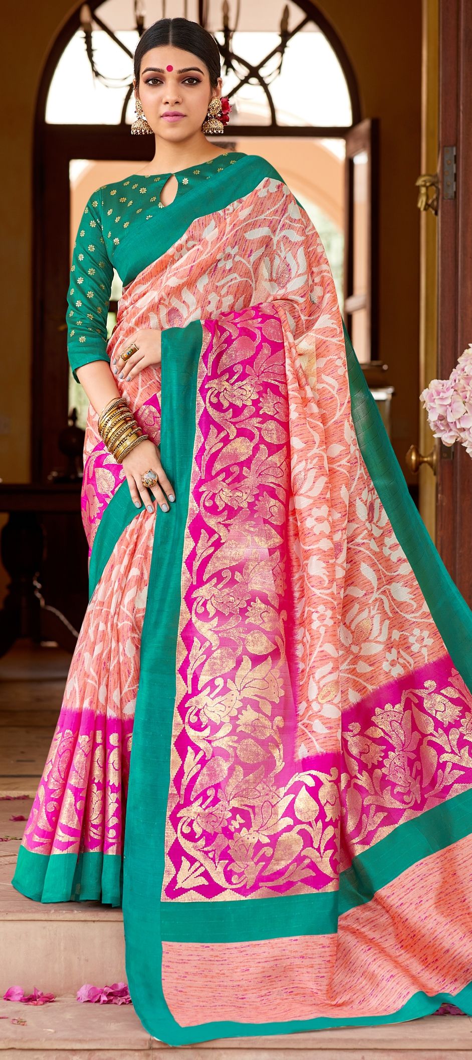 1516466: Traditional Multicolor color Art Silk, Silk fabric Saree