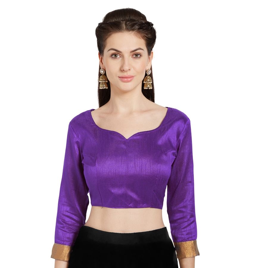 1523560: Purple and Violet color Art Silk fabric Blouse