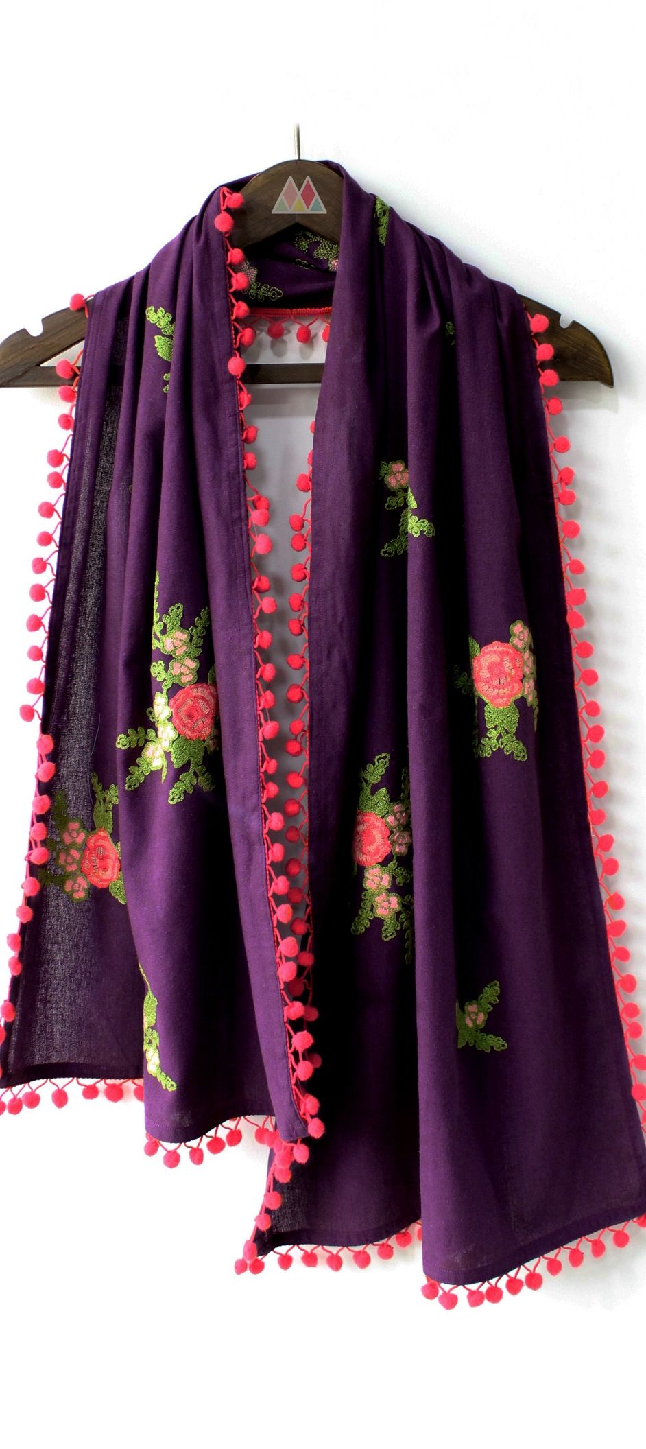 1526149: Casual Purple and Violet color Linen fabric Dupatta