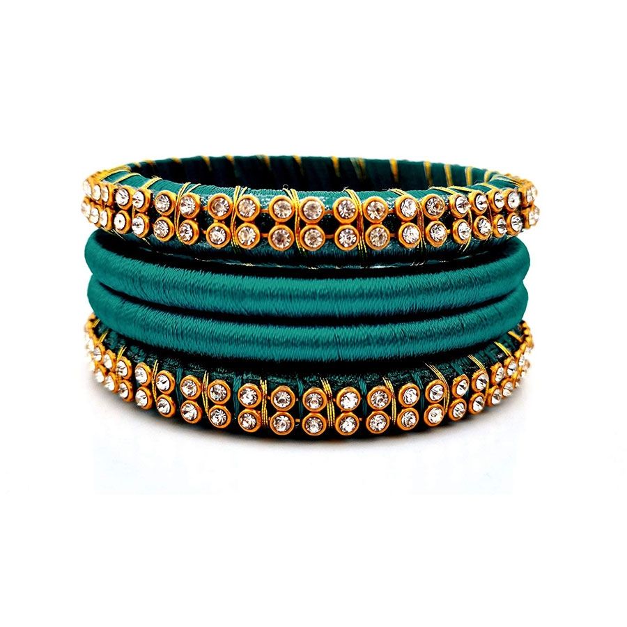 Green color Metal Alloy metal Bangles : 1526938