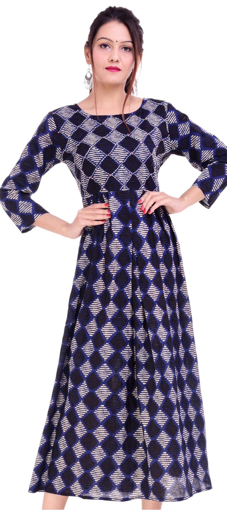 1530859: Casual, Designer Blue color Cotton fabric Kurti