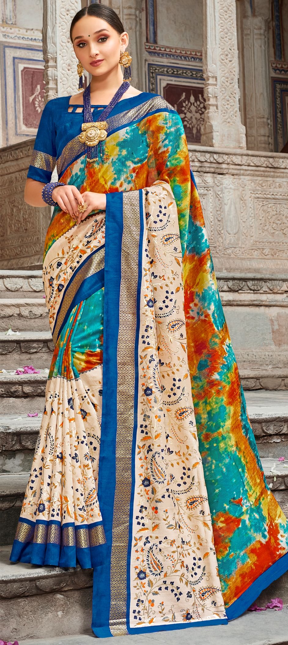 1531223: Traditional Multicolor color Art Silk, Silk fabric Saree