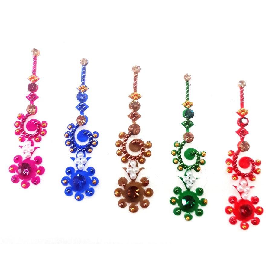 1531589: Multicolor color Fancy Fabric fabric Bindi