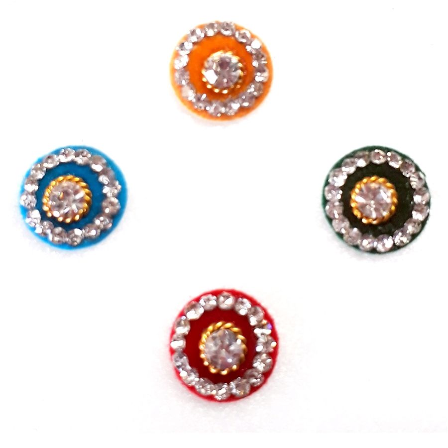 1531618: Multicolor color Velvet fabric Bindi