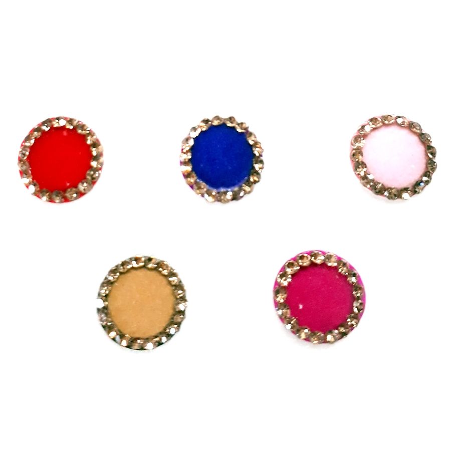 1531629: Multicolor color Velvet fabric Bindi