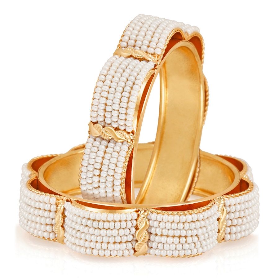 1536429: White and Off White color Metal Alloy metal Bangles