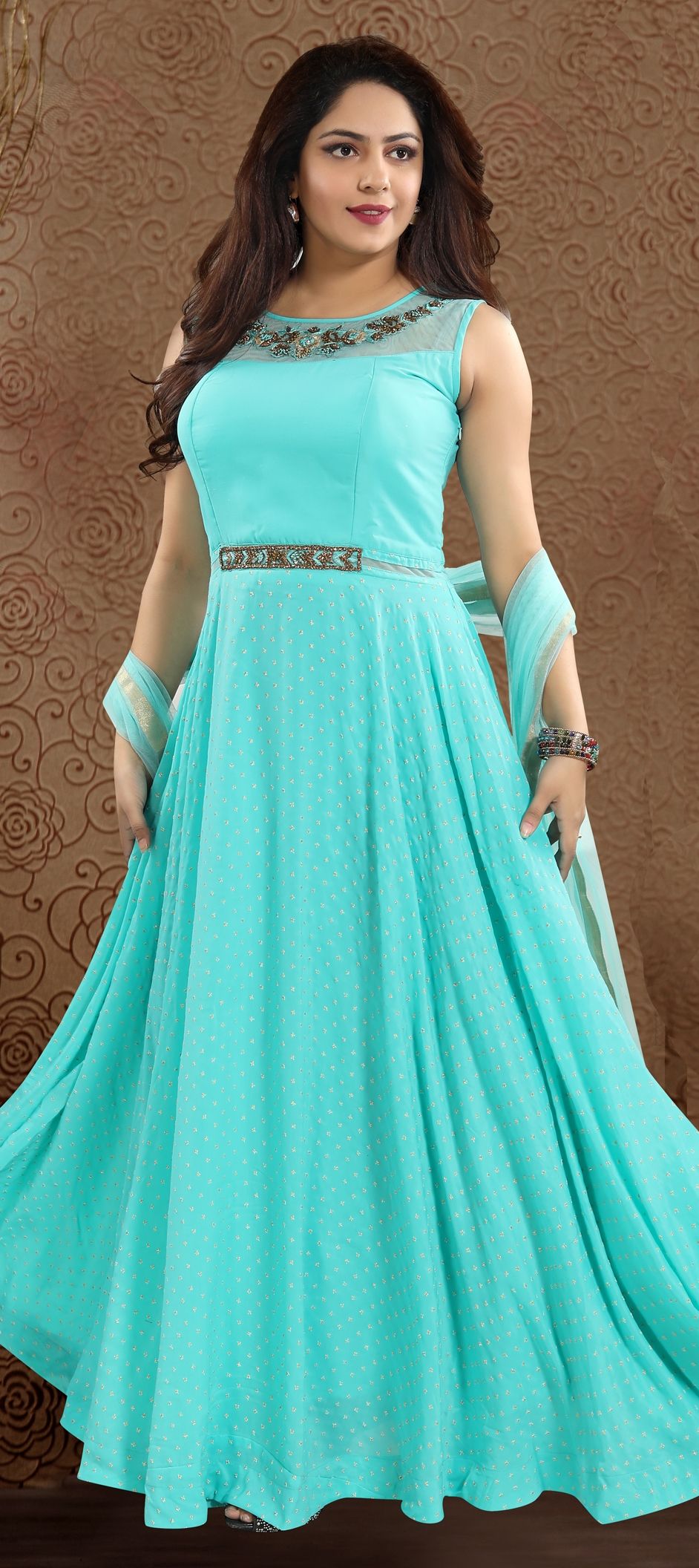 Party Wear Blue color Art Silk fabric Salwar Kameez : 1537226