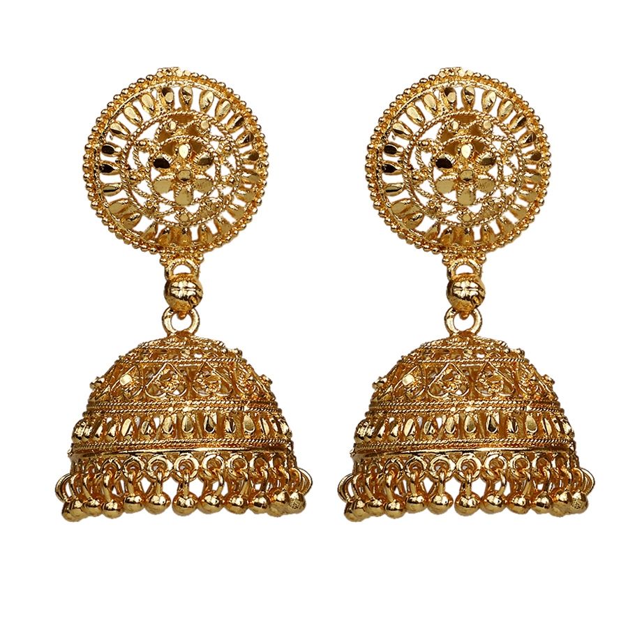 1541030: Gold color Brass metal Earrings