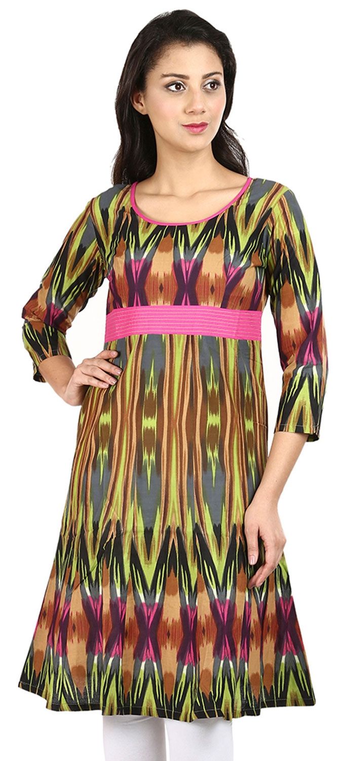1547813: Casual Multicolor color Cotton fabric Kurti