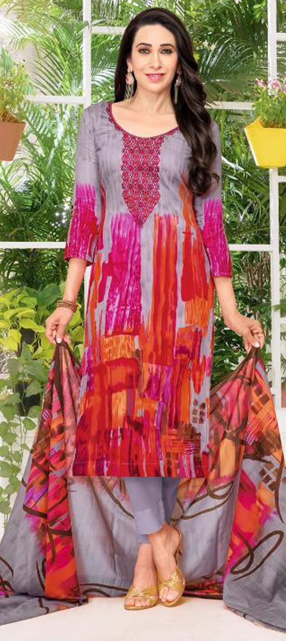 1549331: Bollywood Multicolor color Satin Silk fabric Salwar Kameez