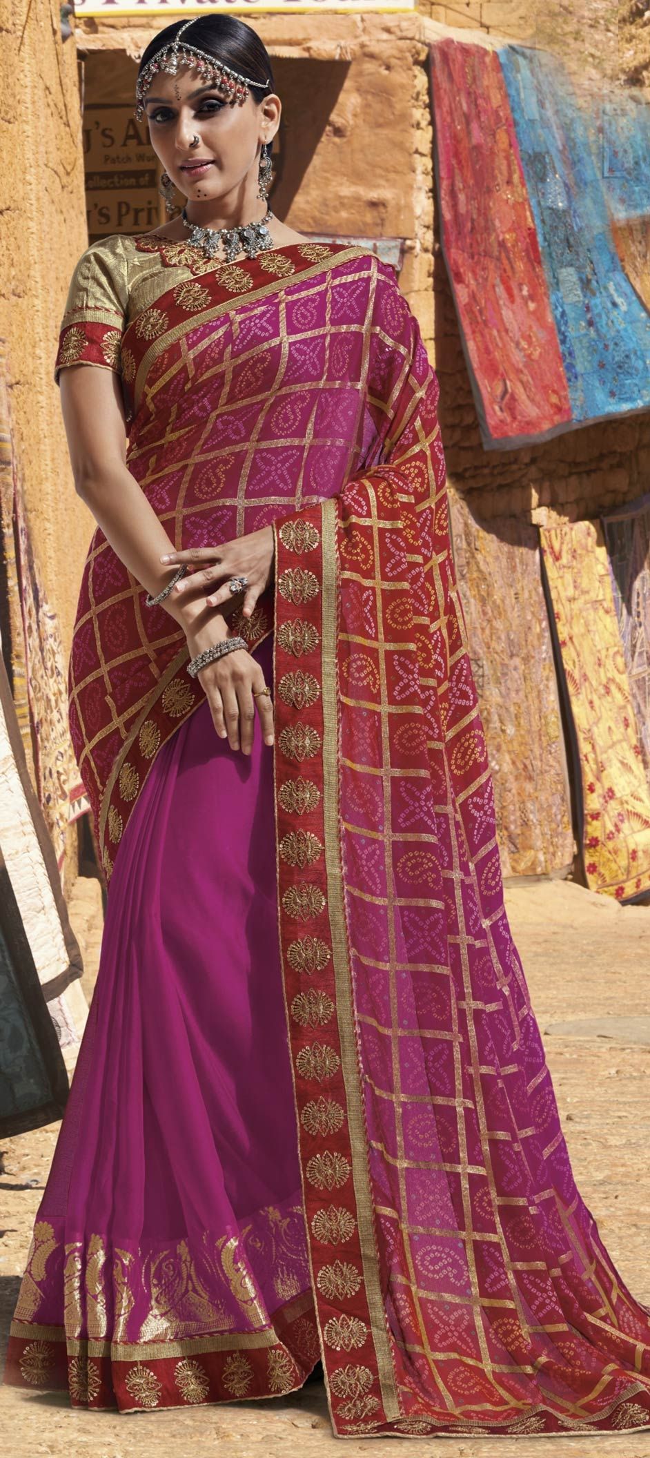 Bandhej, Lehariya & Tie n Dye sarees from Jaipur, Rajasthan