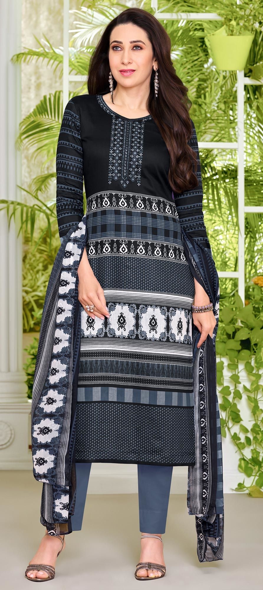1557167: Bollywood Multicolor color Satin Silk fabric Salwar Kameez