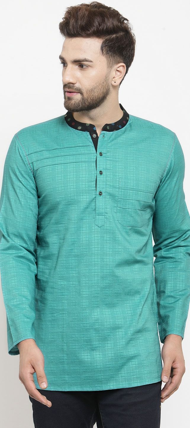 1563952: Green color Cotton fabric Kurta