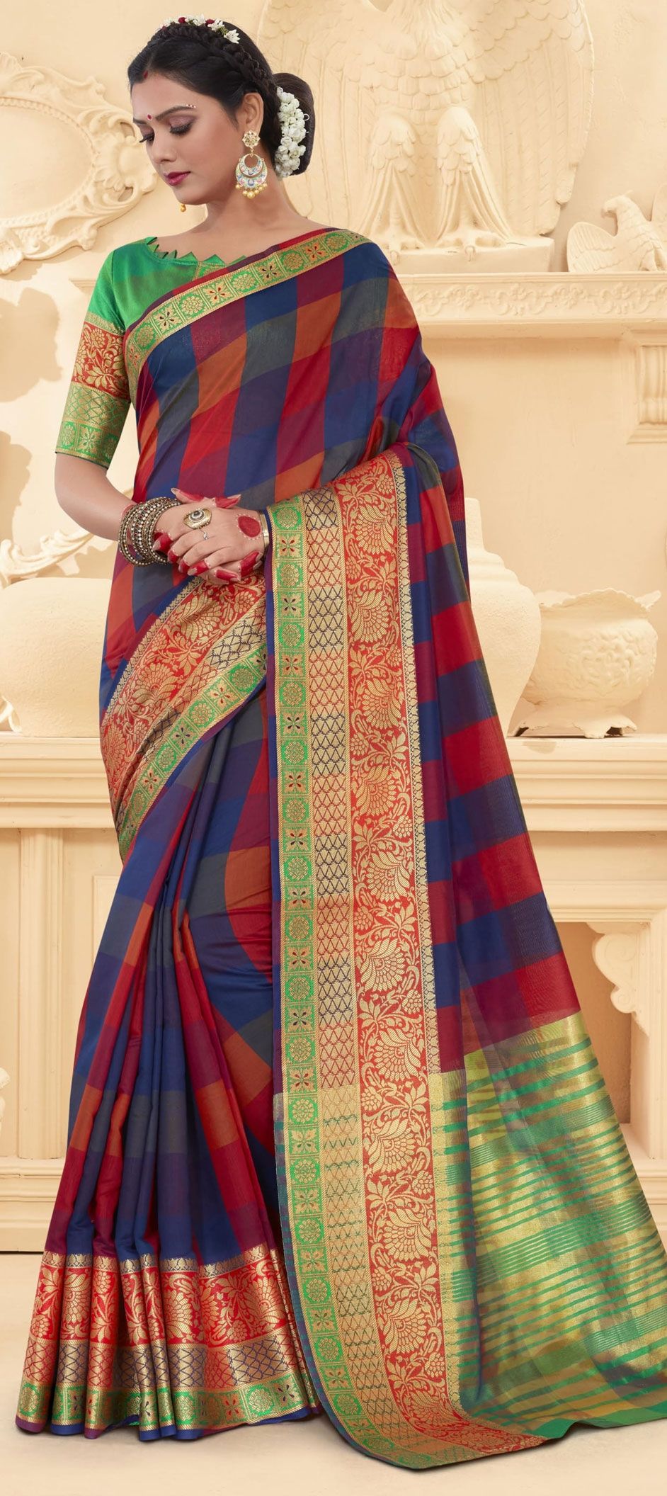 Casual, Party Wear Multicolor color Art Silk, Silk fabric Saree : 1565803