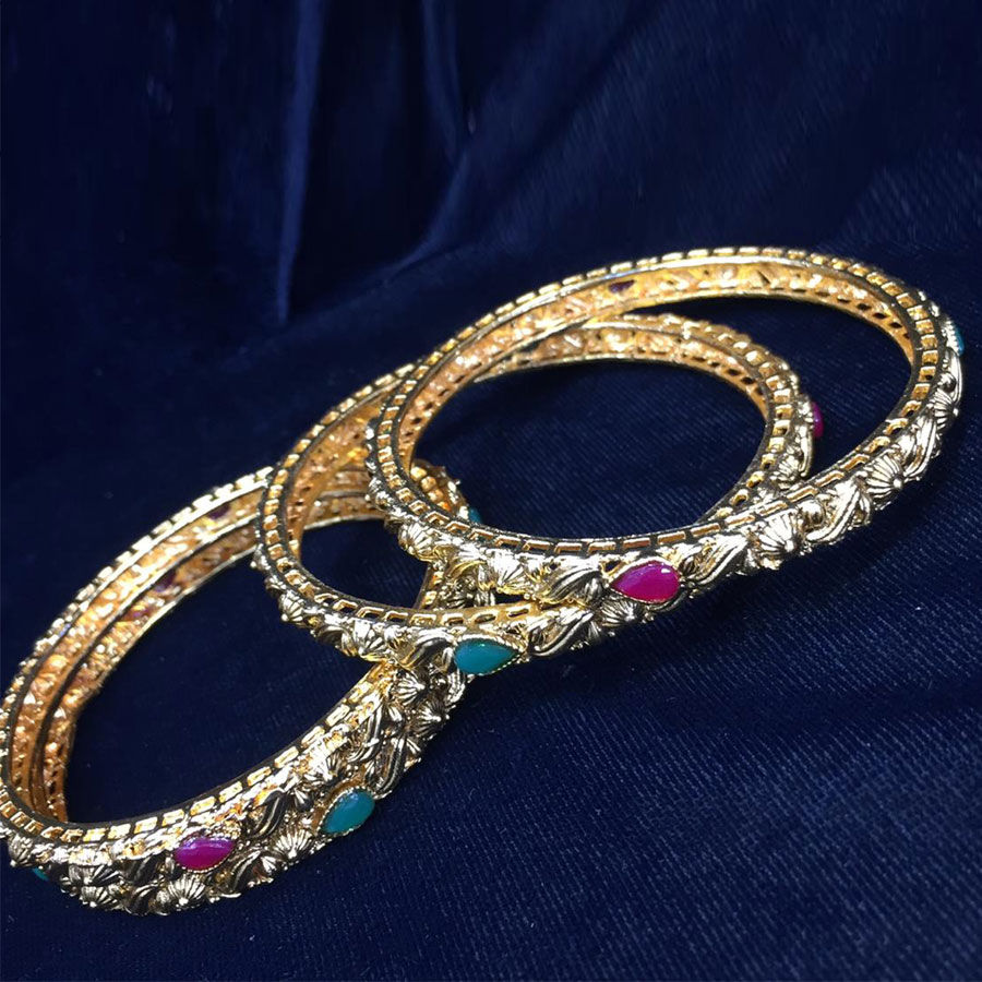 Multicolor color Copper metal Bangles : 1567937