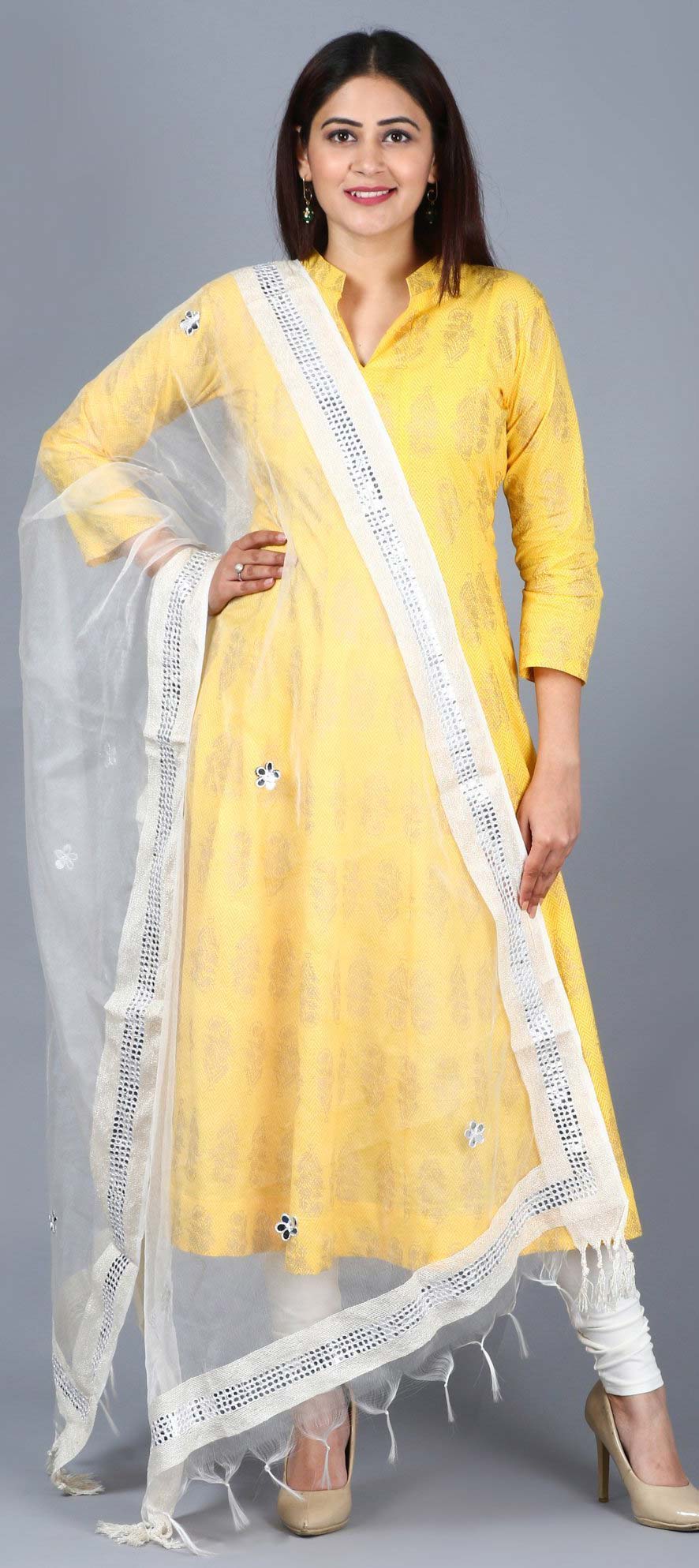 Designer Yellow color Cotton fabric Salwar Kameez : 1571167