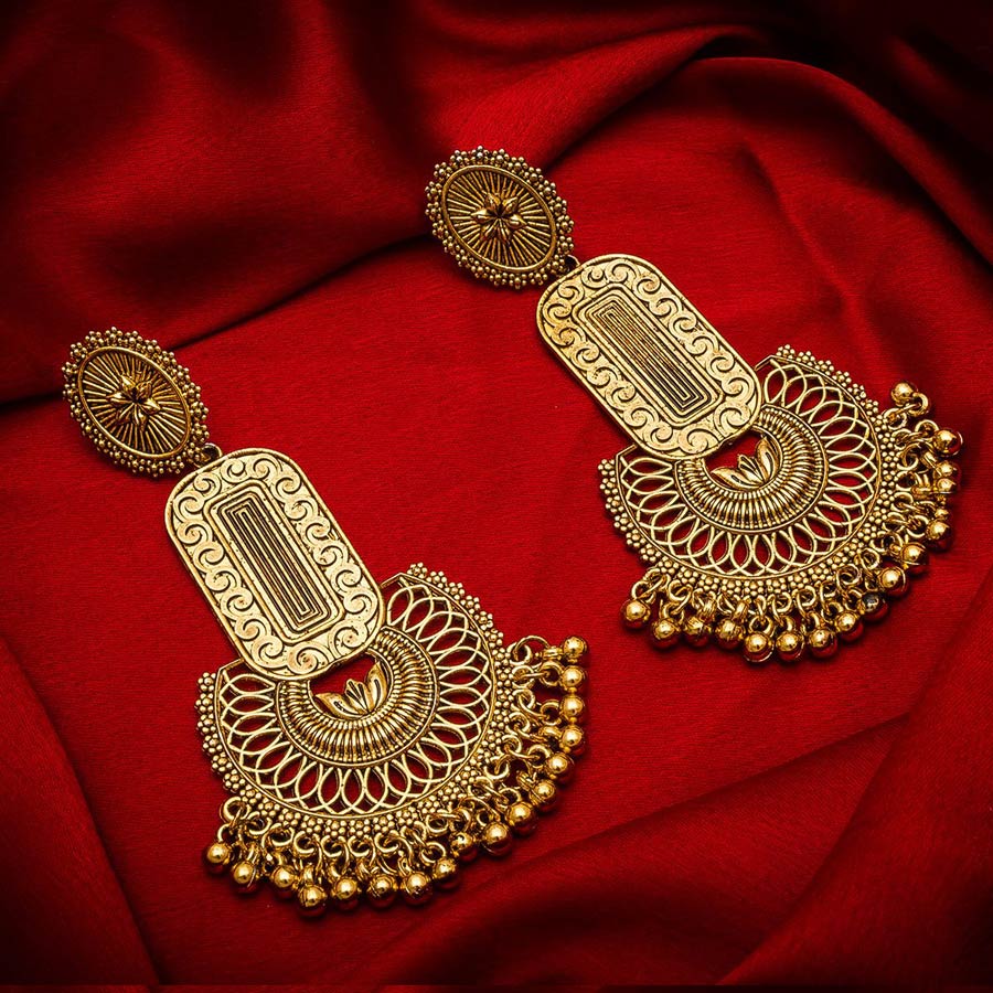 Gold color Metal Alloy metal Earrings : 1575503
