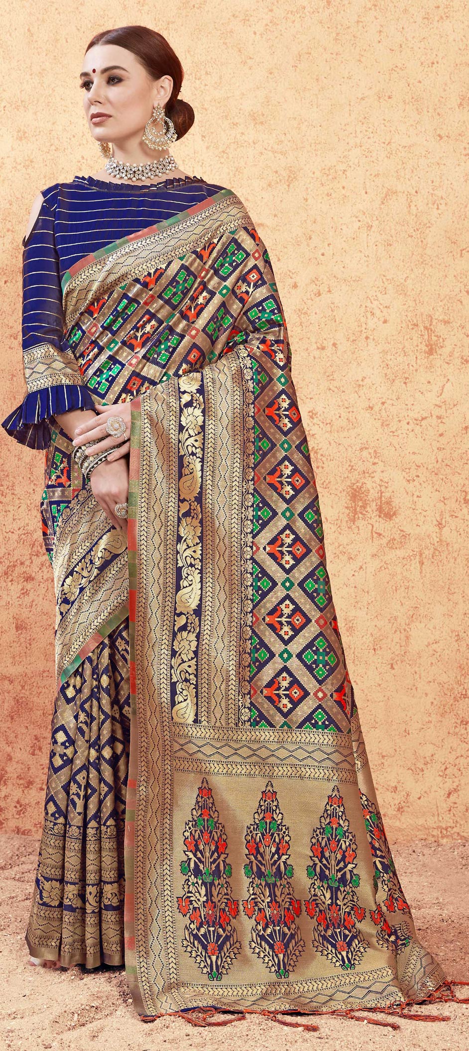 Traditional Multicolor color Banarasi Silk, Silk fabric Saree : 1580629