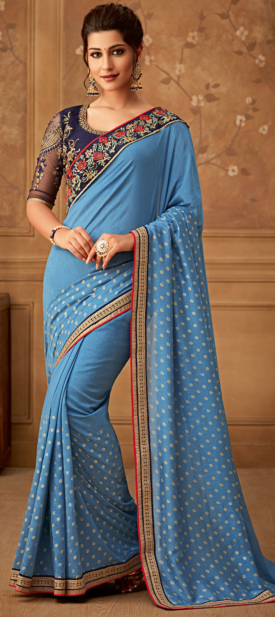 Traditional Blue color Art Silk, Silk fabric Saree : 1582083