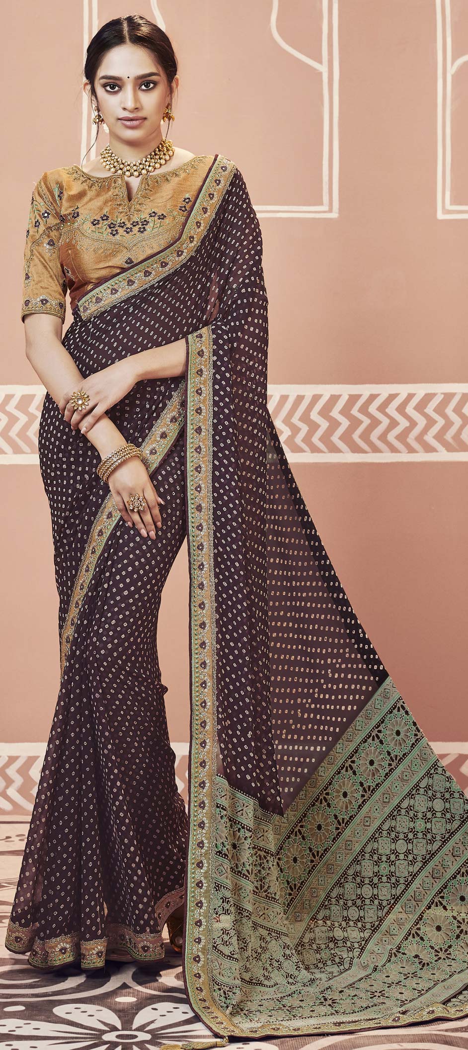 Bandhani Saree | Traditional Gujarati & Rajasthani Bandhej Sari