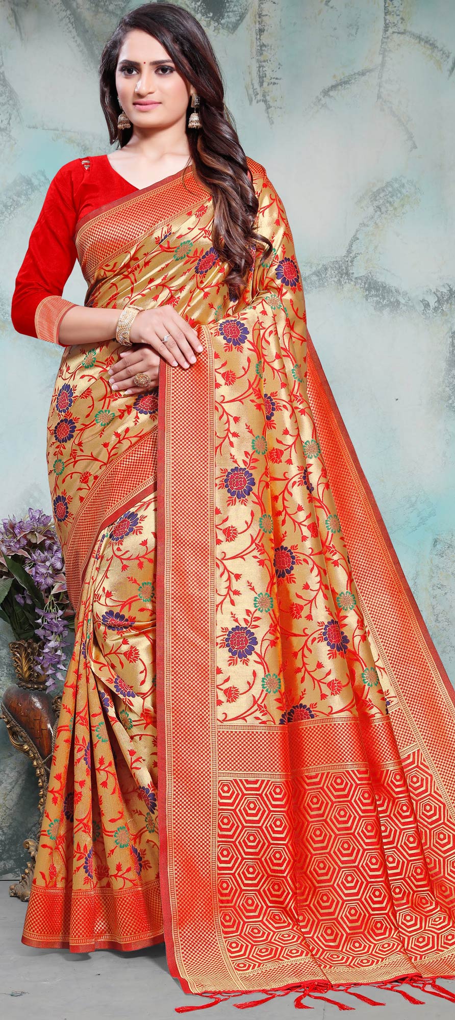 Traditional Multicolor color Blended, Silk fabric Saree : 1583438