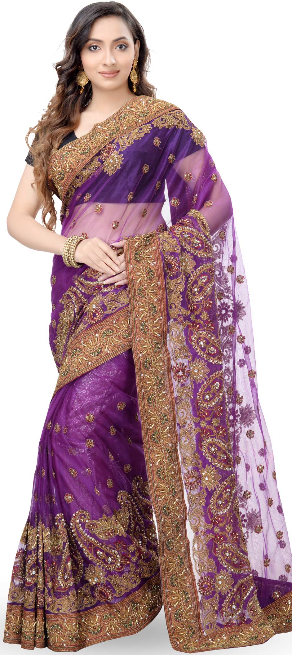 Purple And Violet Sarees | Light Purple Color Silk Saris Online