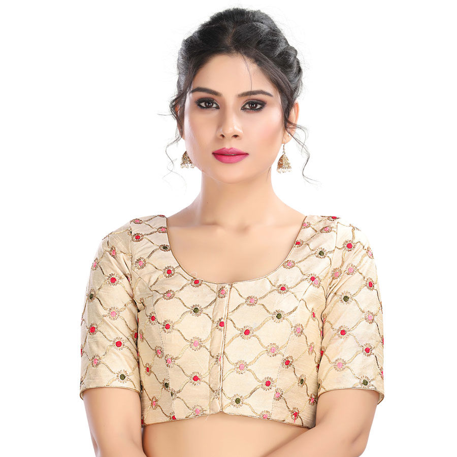 White and Off White color Art Silk fabric Blouse : 1595001