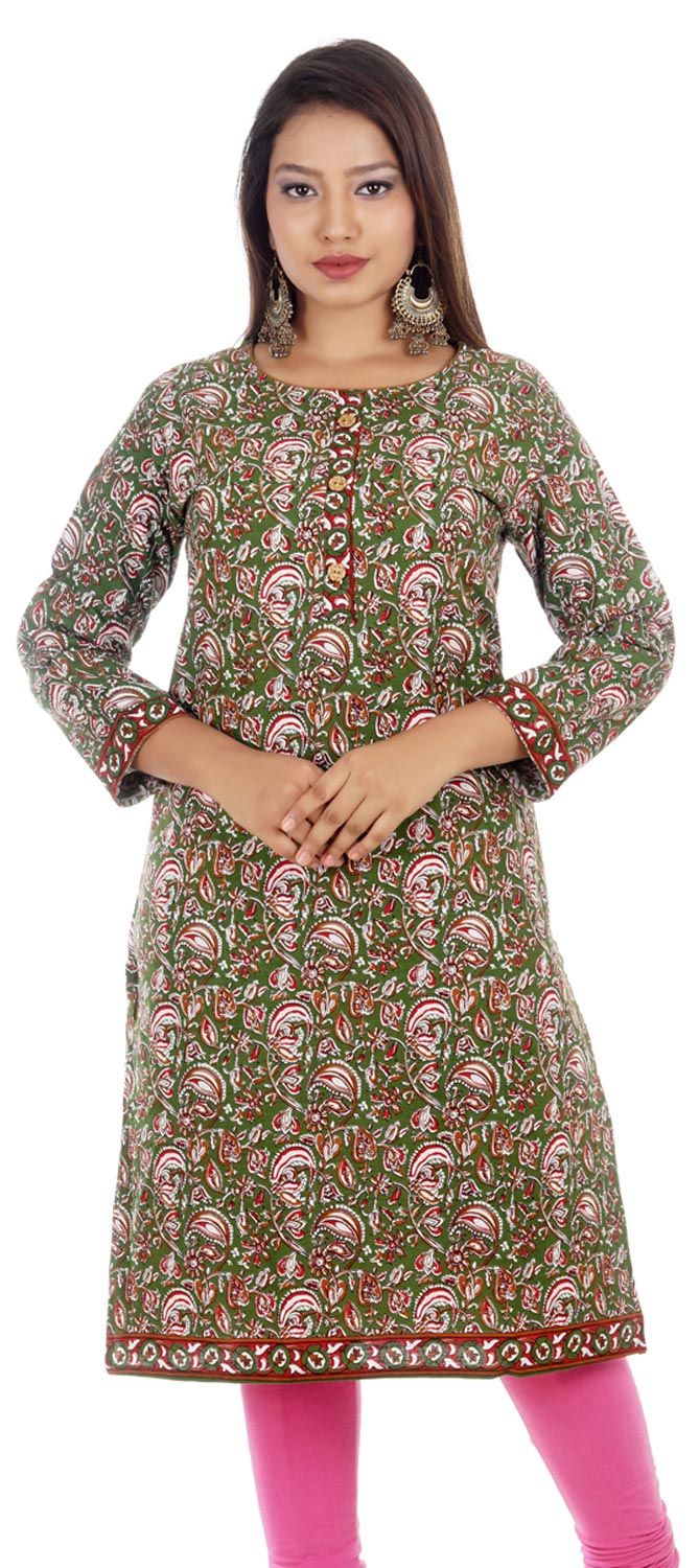 Casual Multicolor color Cotton fabric Kurti : 1596722