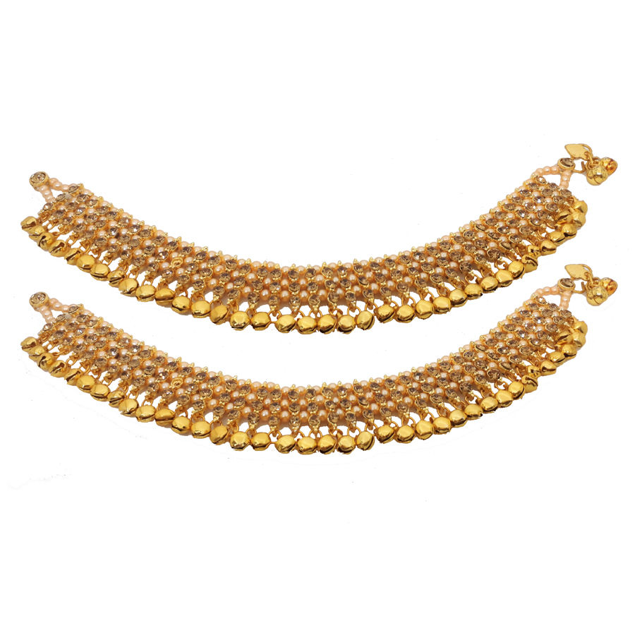 Gold color Brass metal Anklet : 1609988