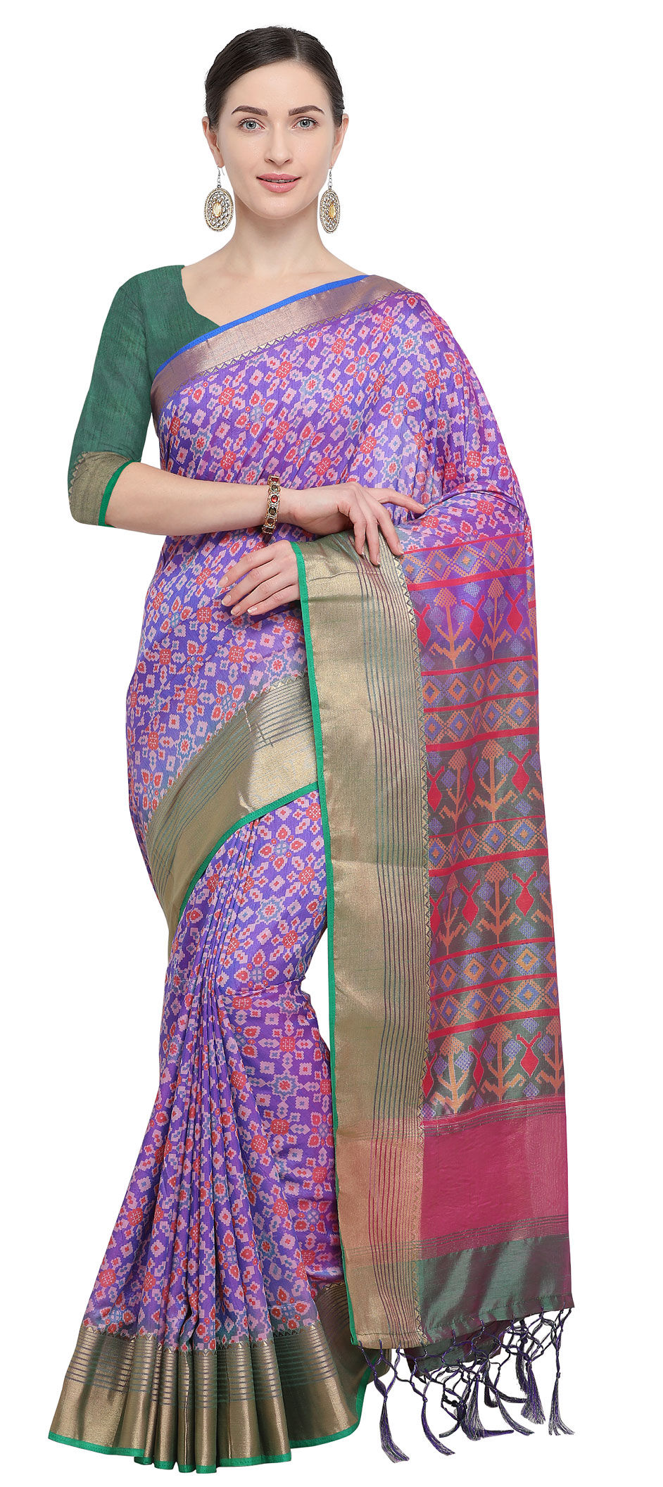Traditional Multicolor color Art Silk, Silk fabric Saree : 1610783