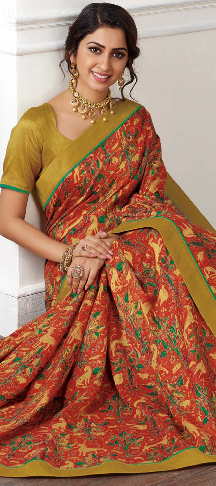 Traditional Multicolor color Art Silk, Silk fabric Saree : 1615904