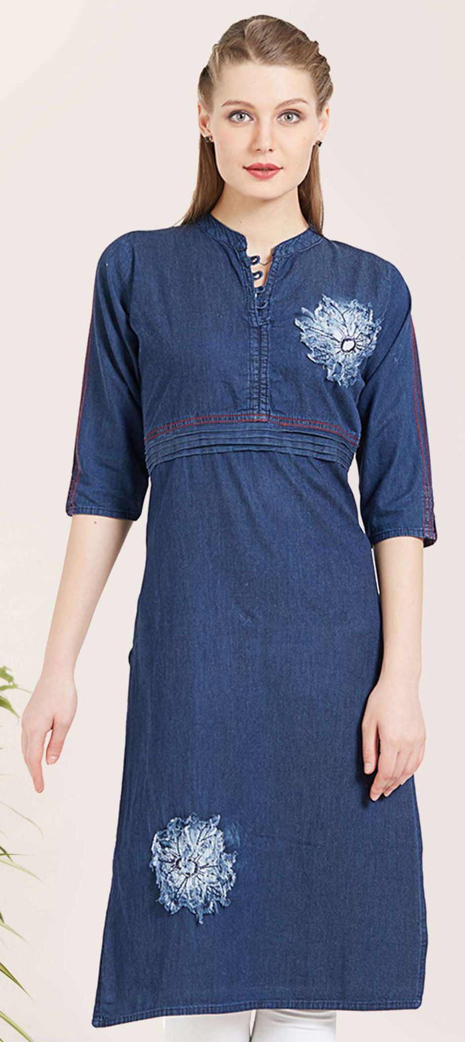 Casual Blue color Cotton, Denim fabric Kurti : 1619522