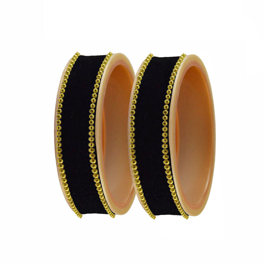 Black and Grey color Brass metal Bangles : 1619846