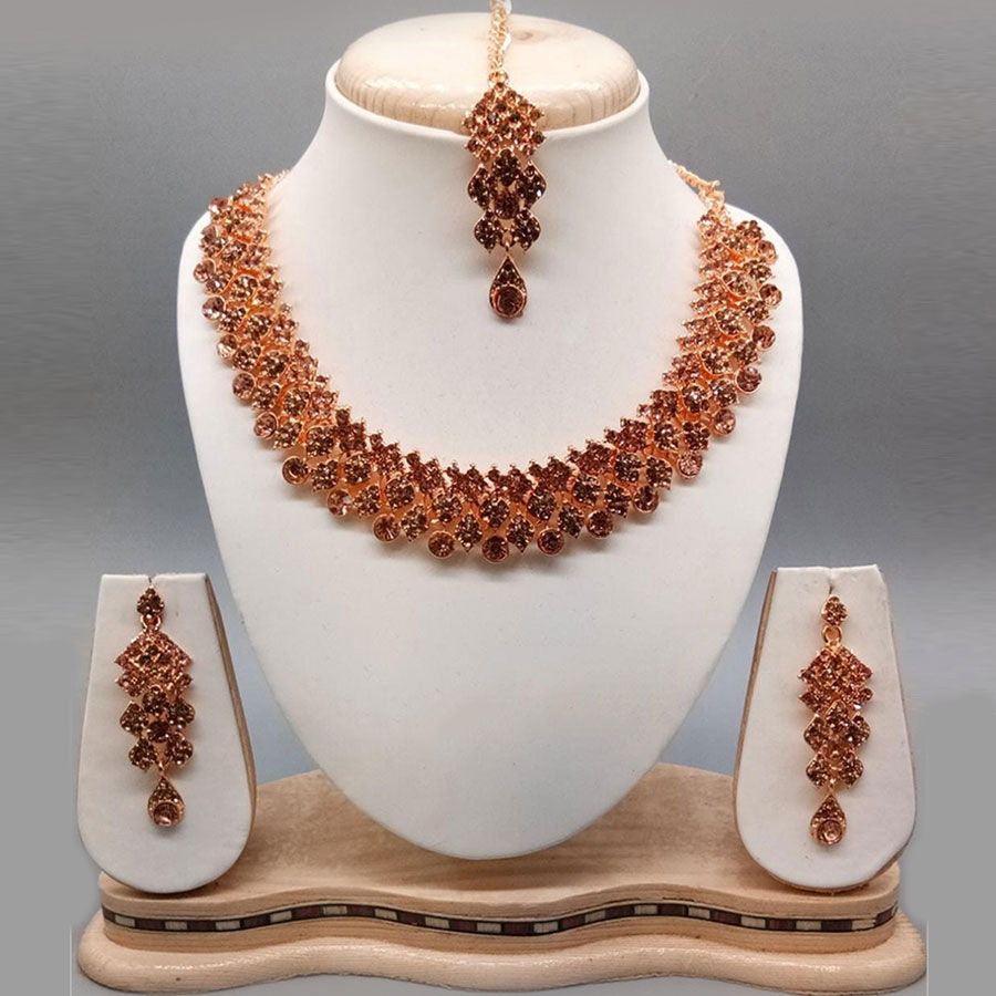 Gold color Copper metal Necklace : 1636098