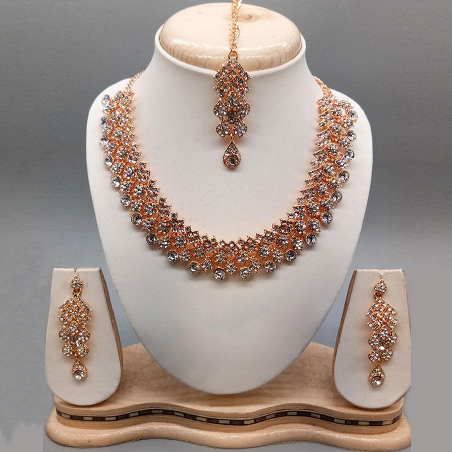 Gold color Copper metal Necklace : 1636100